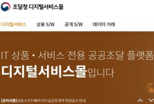 조달청 디지털서비스몰 홈페이지 (https://digitalmall.g2b.go.kr) - smilereagain